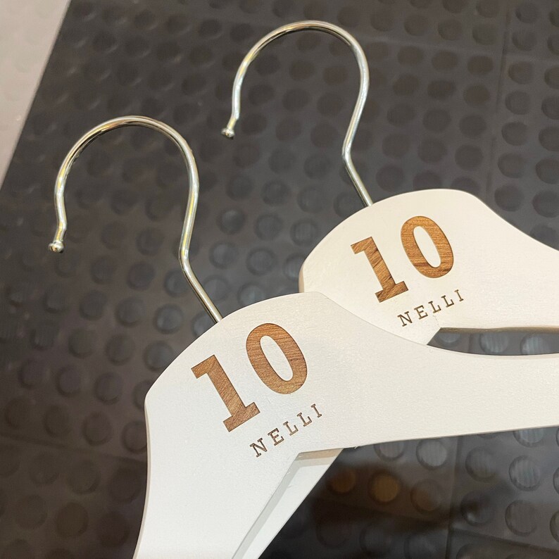 Custom Laser Engraved Wooden Jersey Hanger for Sports Teams, Cheer Team ...