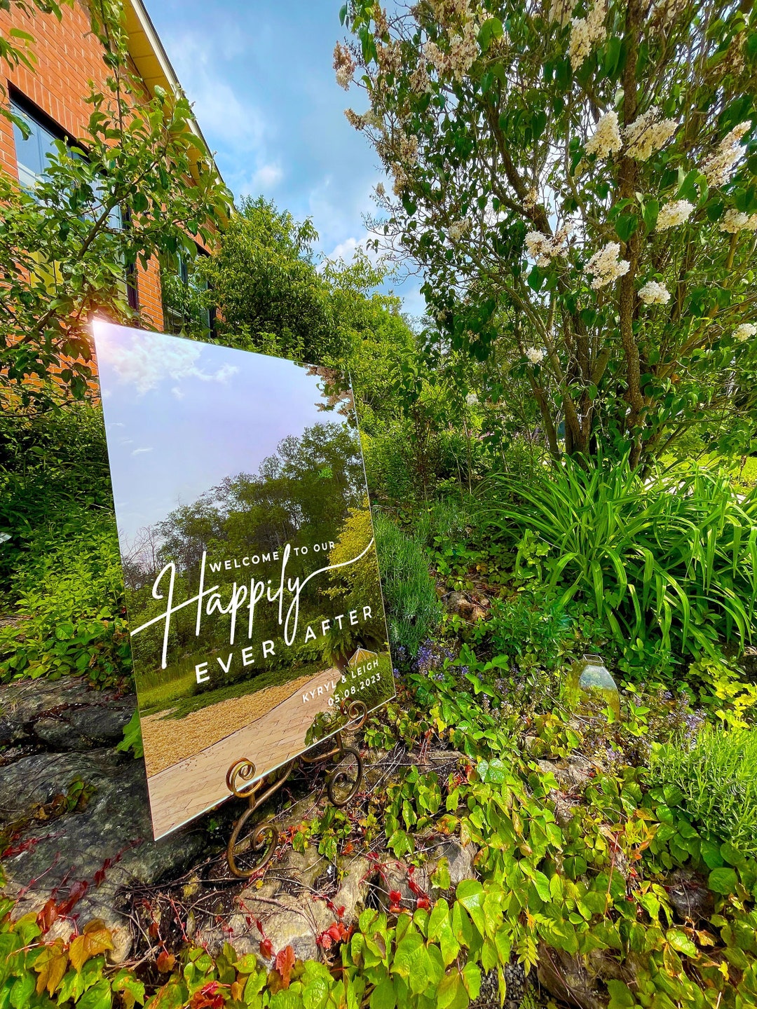 Custom Welcome to Our Happily Ever After Mirror Entry Sign - Etsy