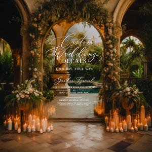 Custom Welcome Wedding Sign Vinyl Decal Sticker for DIY Mirrors and ...