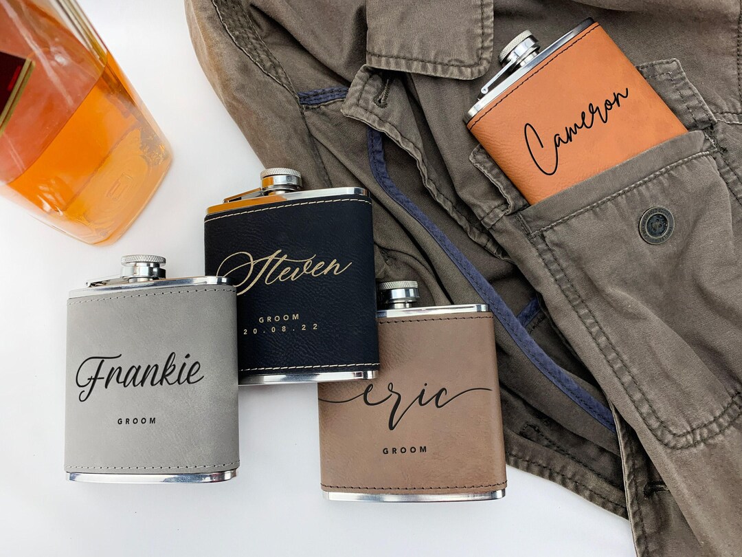 Custom Engraved Flask, Personalized Wedding Party Gift, Bachelor Party ...