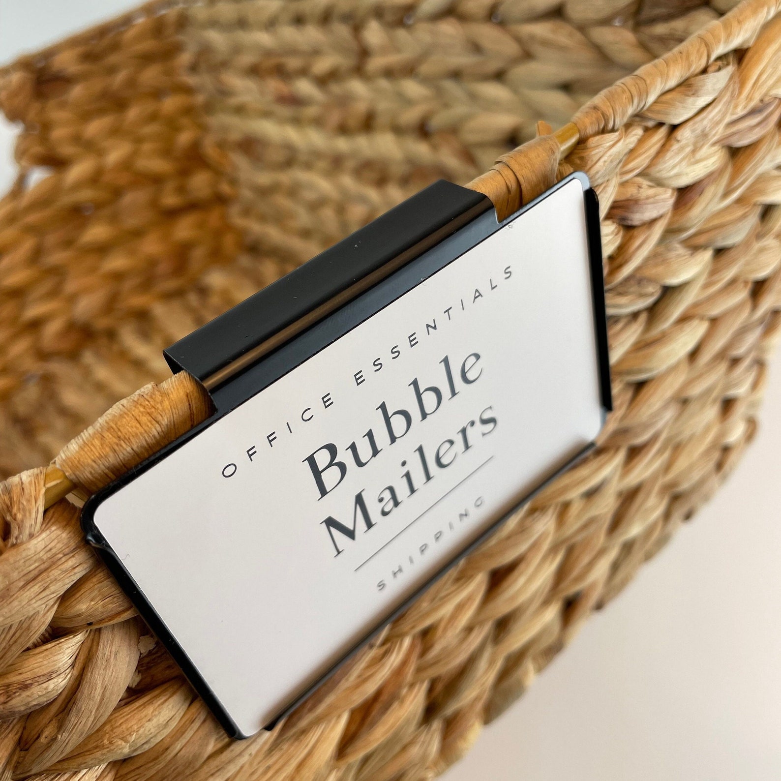 Metal Basket Clips + Labels for Home Organization - Rectangular ...