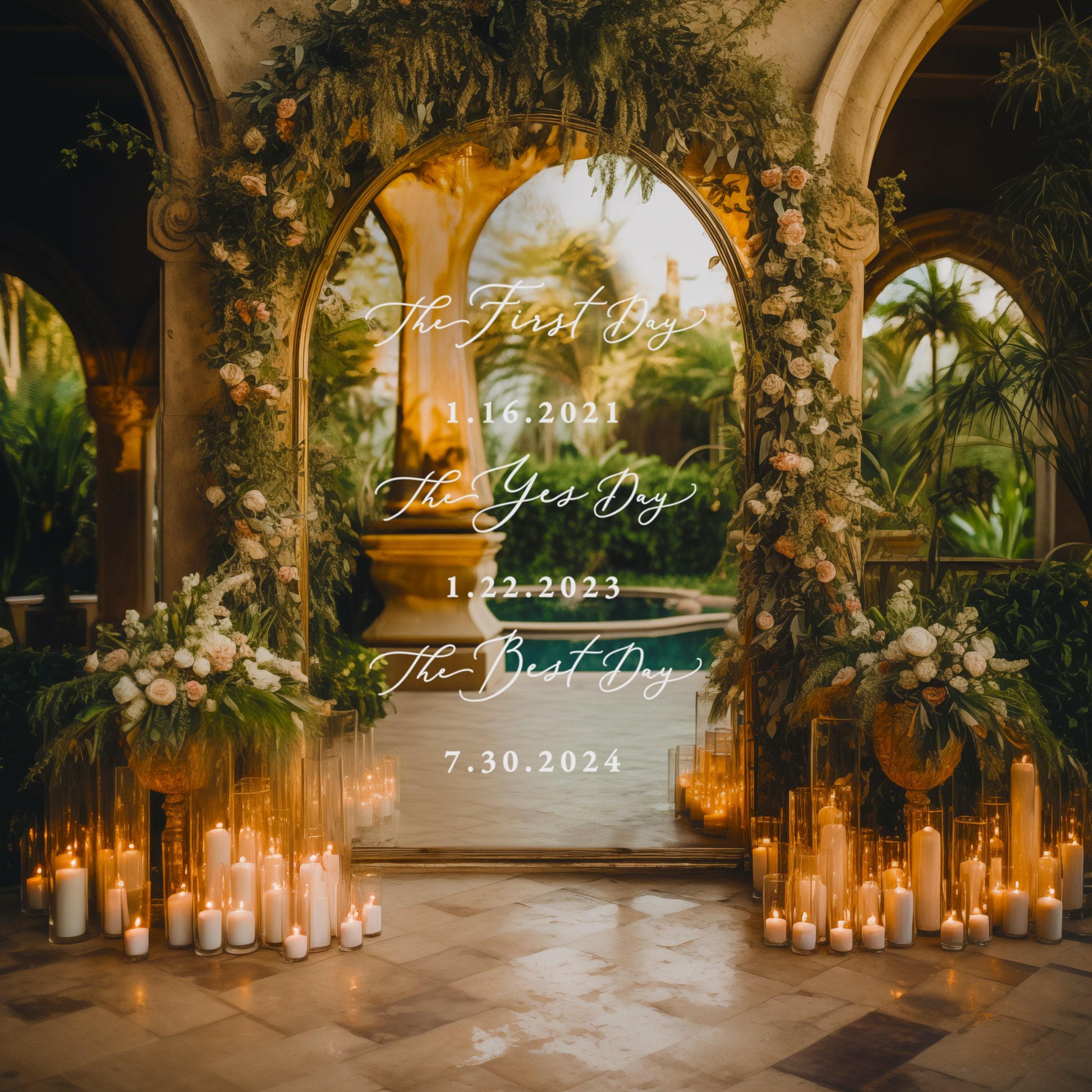 First Day Yes Day Best Day Welcome to Our Wedding Decor Entry Sign ...