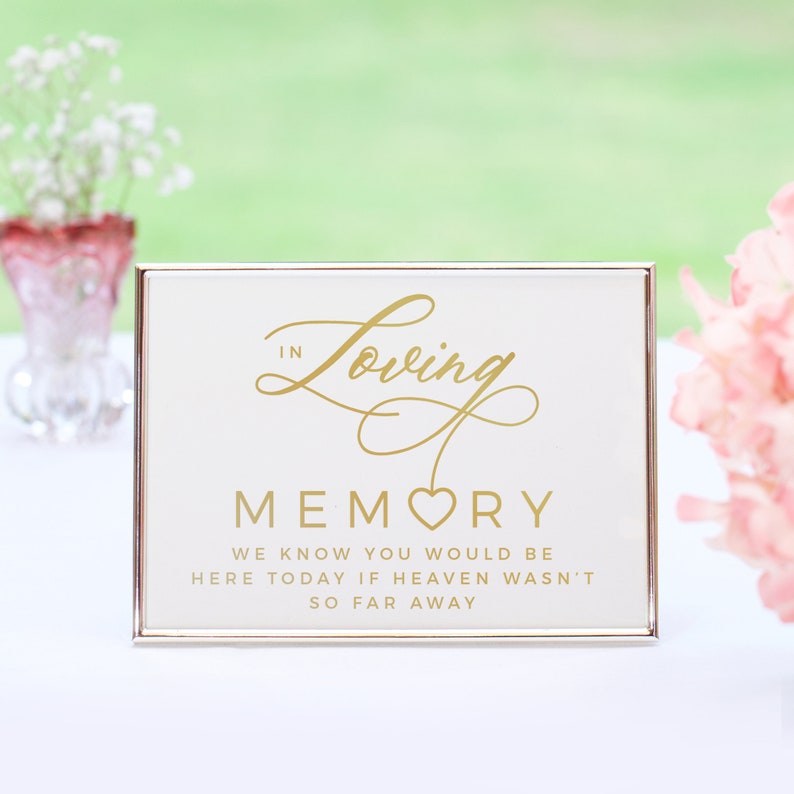 In Loving Memory Vinyl Decal Sticker for DIY Memorial Sign - Etsy
