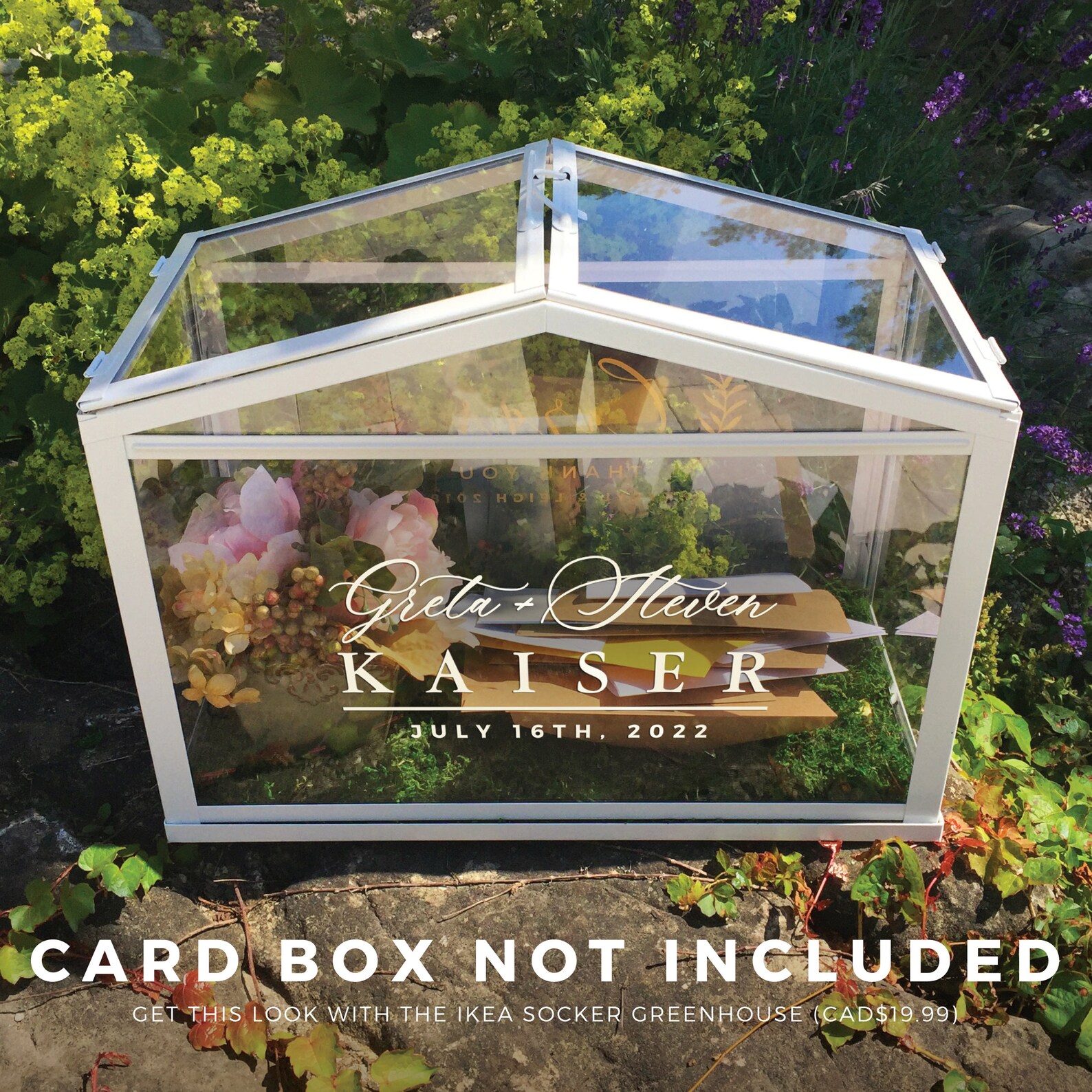 Custom Card Box Vinyl Decal Sticker for Wedding Cards and - Etsy