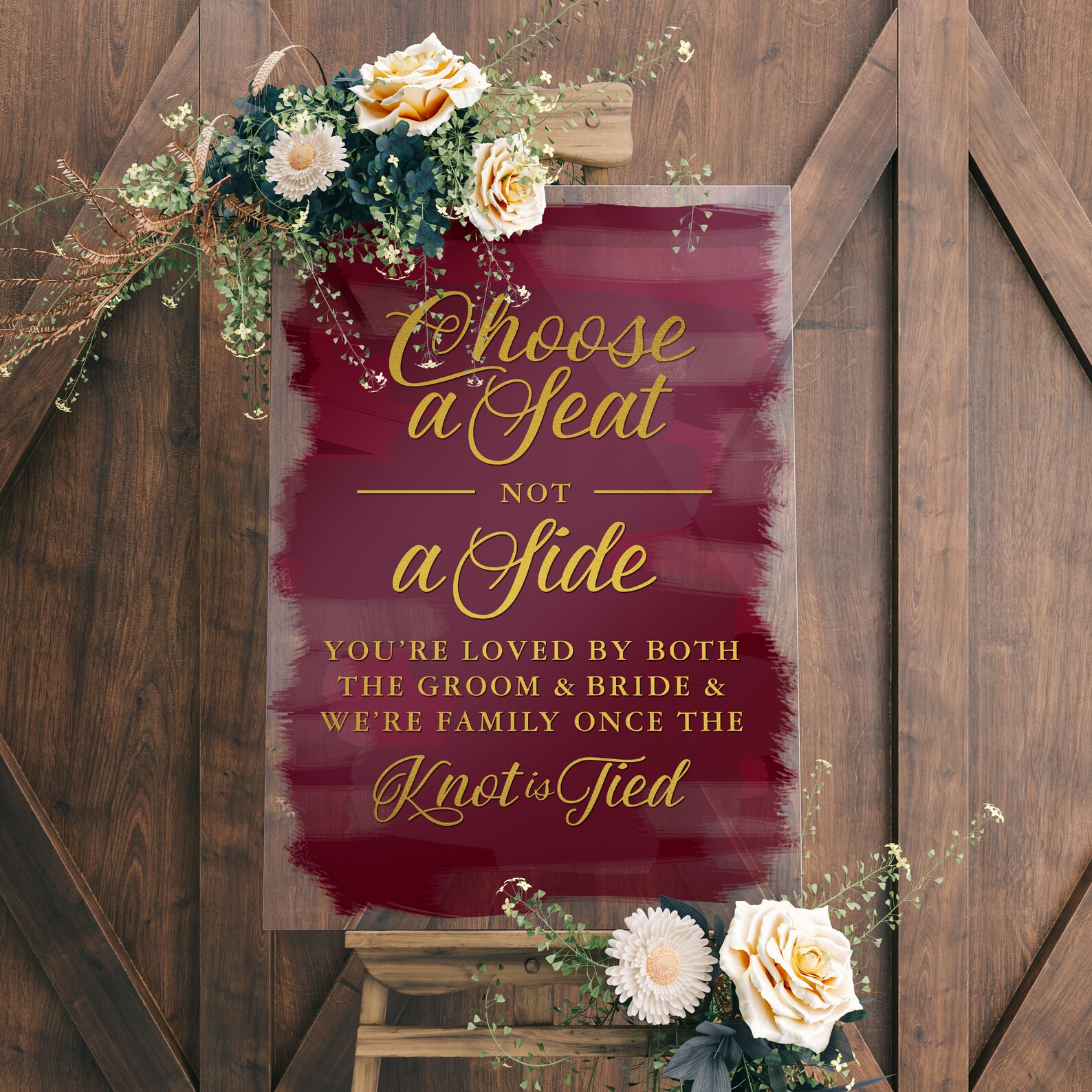 Ceremony Seating Sign Vinyl Decal Sticker DIY Wedding Decor - Etsy