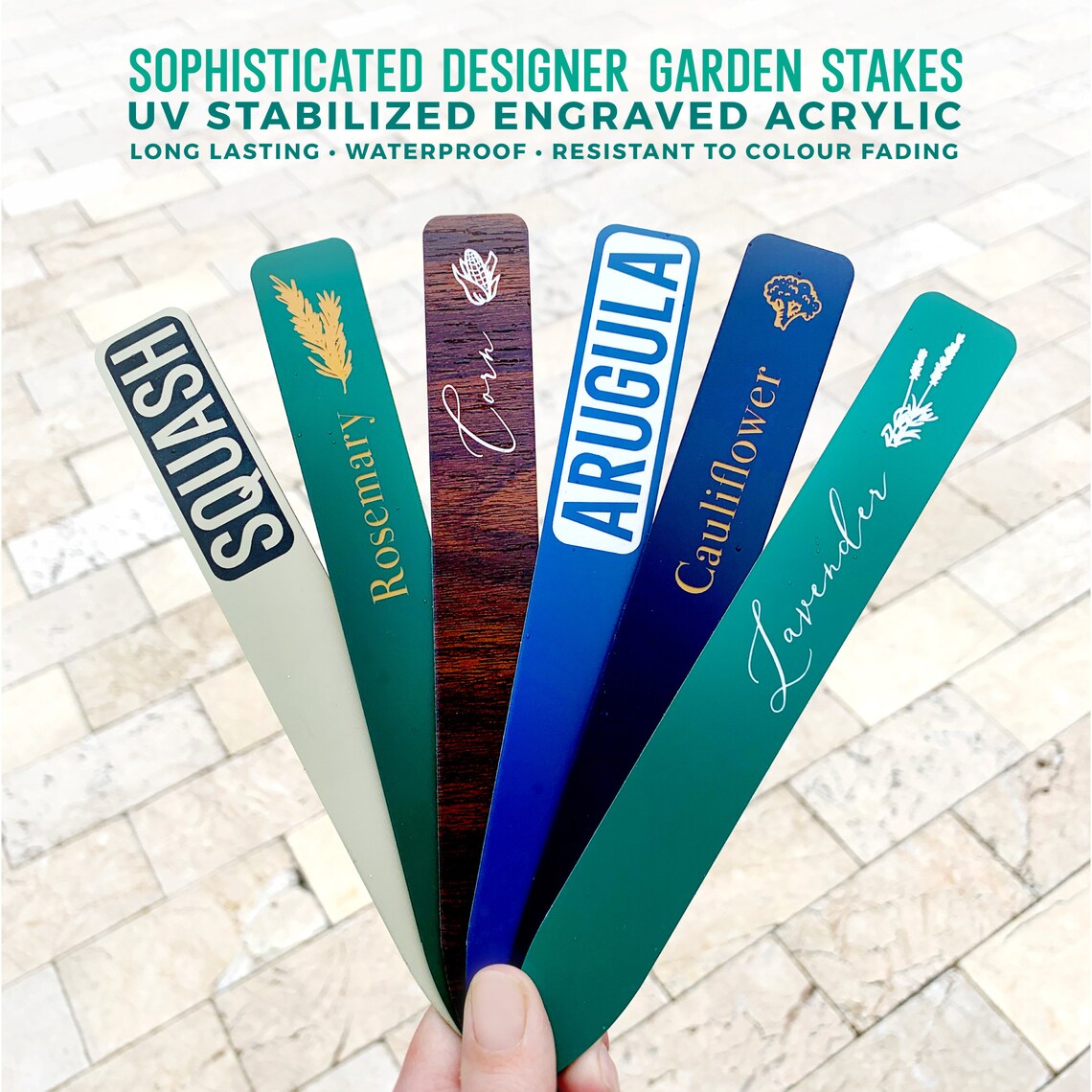 Vegetable Garden Stakes, Herb Markers Waterproof Plant Tag Garden ...