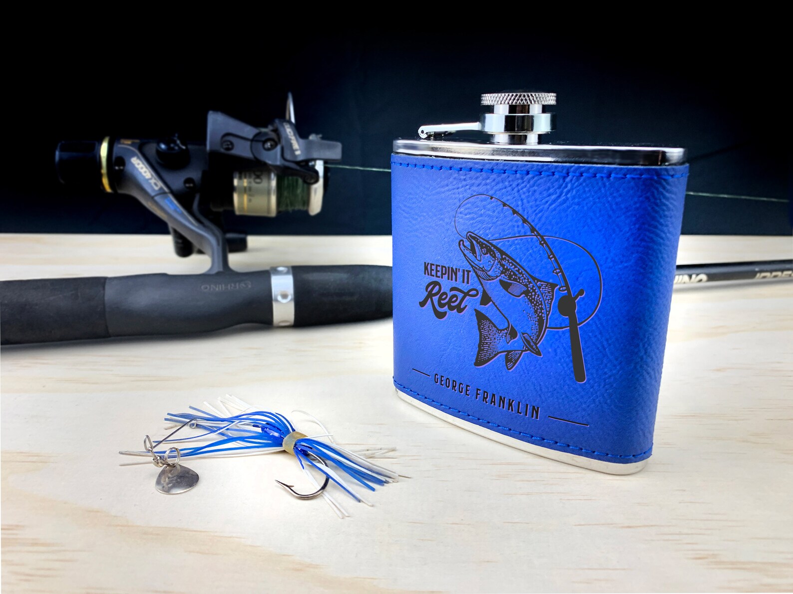 Custom Engraved Flask, Personalized Fishing Gift, Fisherman Gifts ...