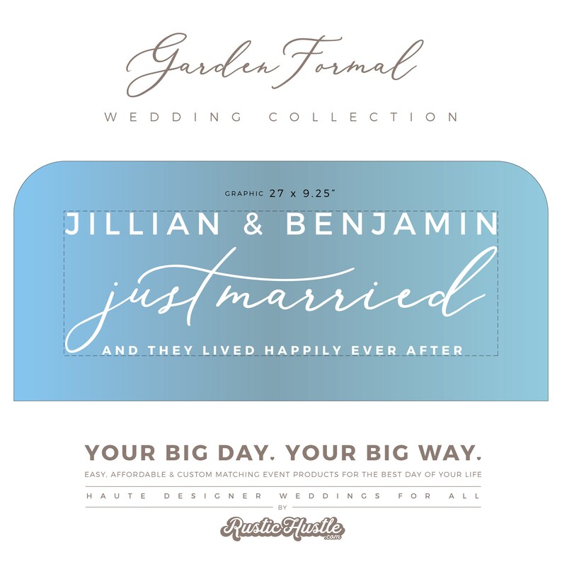 Custom Just Married Sticker Vinyl Decal for Wedding Car - Etsy