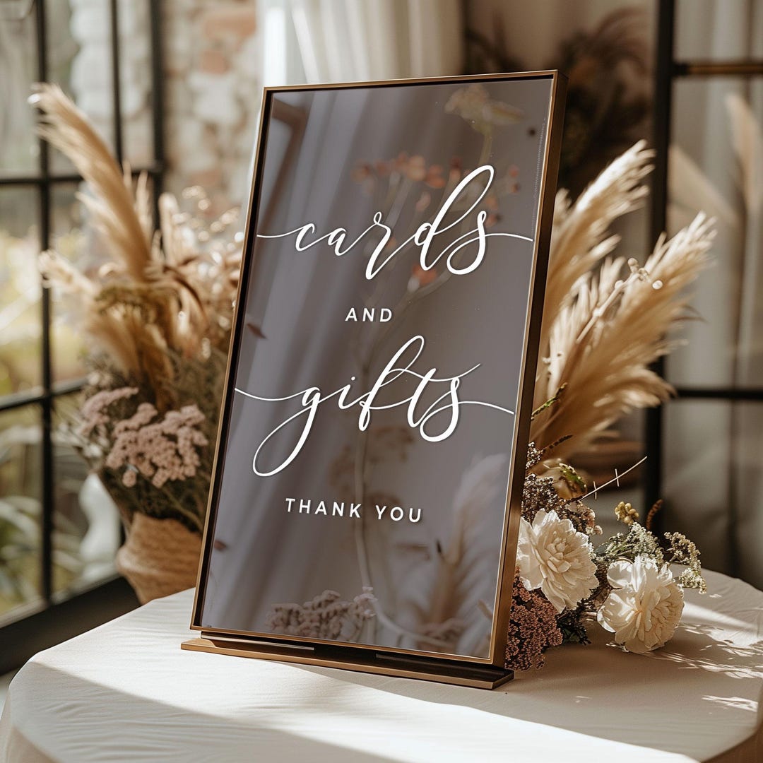 Cards & Gifts Vinyl Decal Sticker, DIY Wedding Decor, Custom Wedding ...