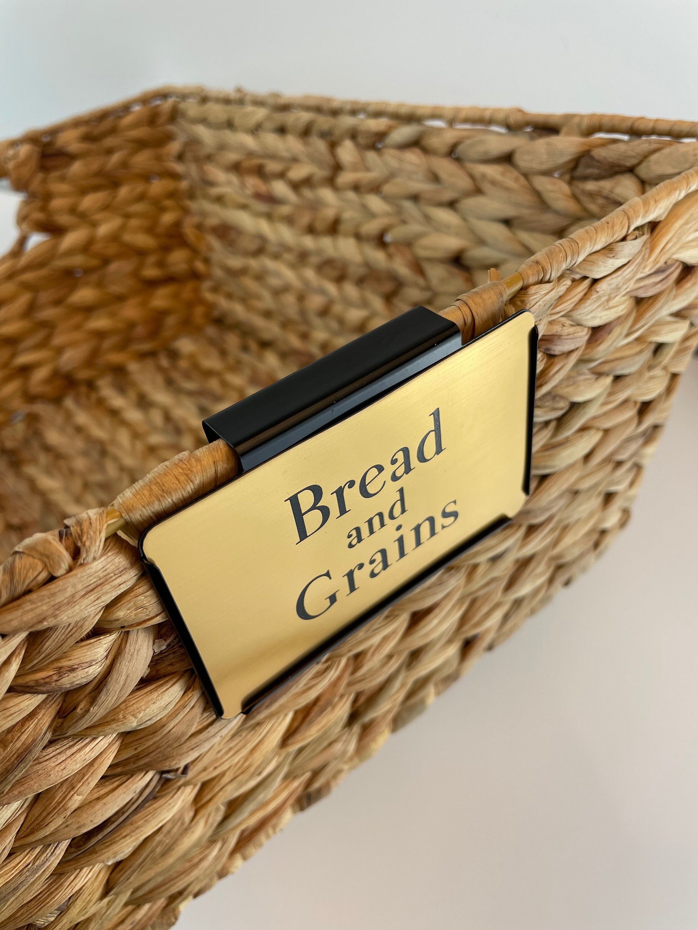 Metal Basket Clips + Labels for Home Organization - Rectangular ...