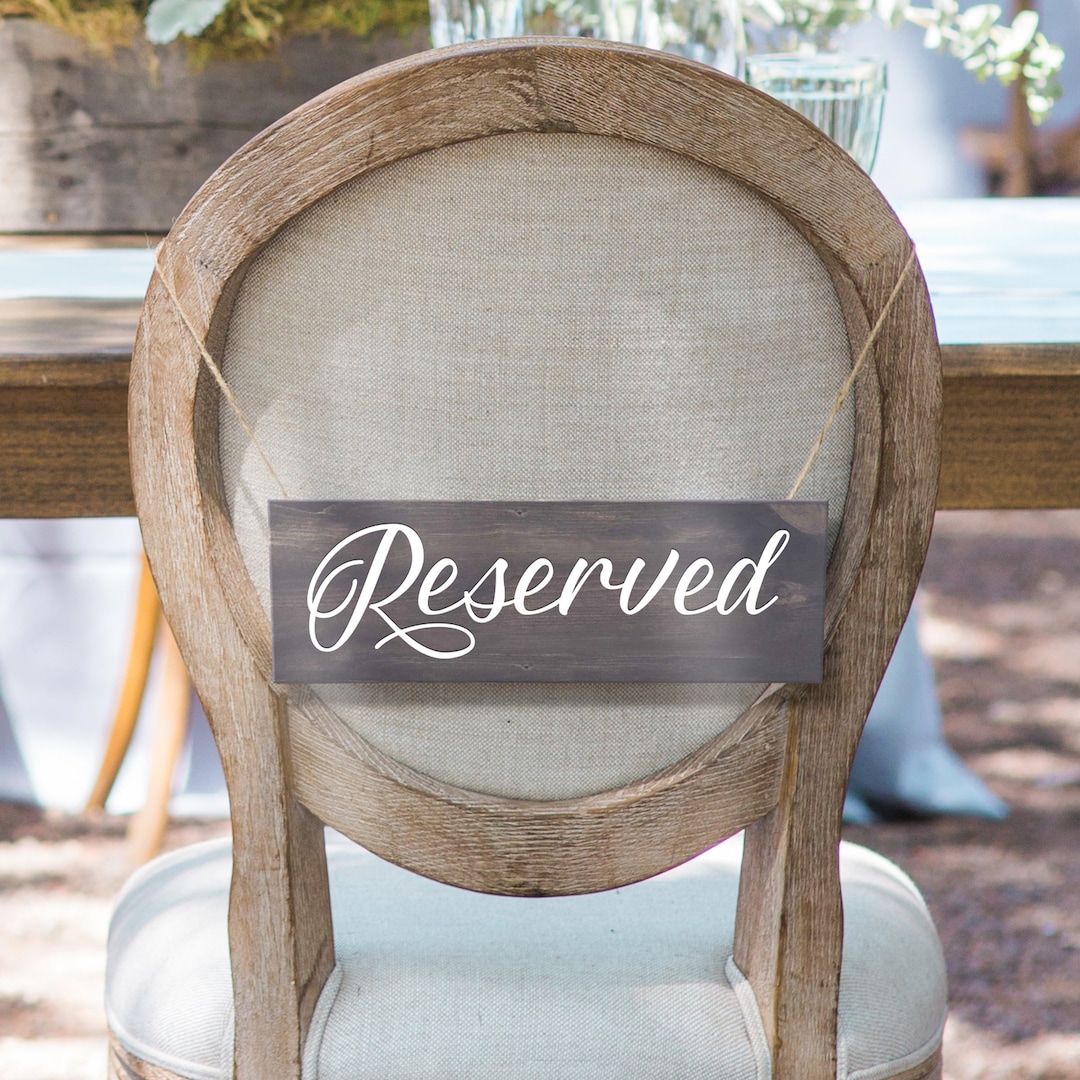 Reserved Seating Wedding Sign This Row Reserved Sign Vinyl - Etsy