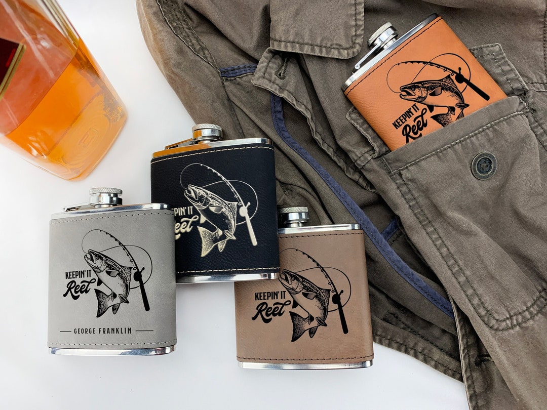 Custom Engraved Flask, Personalized Fishing Gift, Fisherman Gifts ...