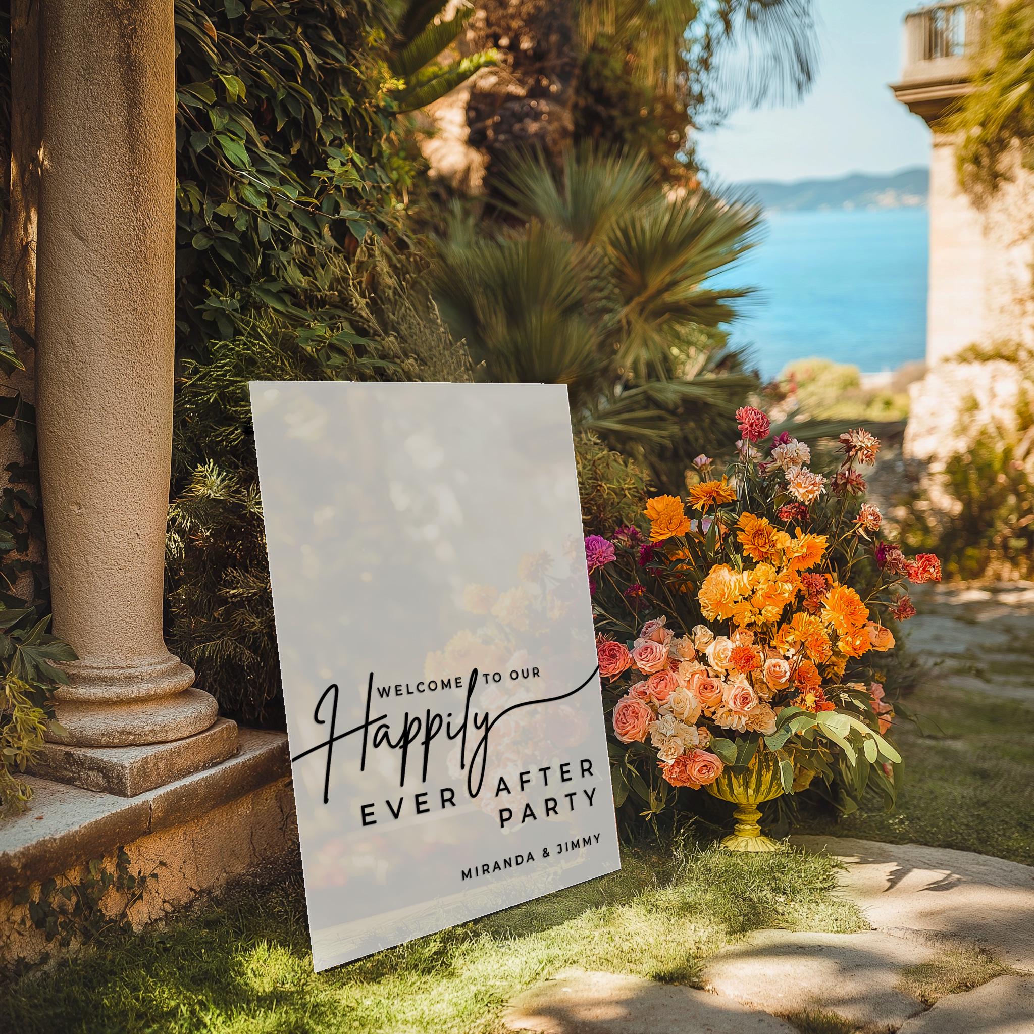 Welcome to Our Happily Ever After Wedding Custom Vinyl Decal Sticker ...