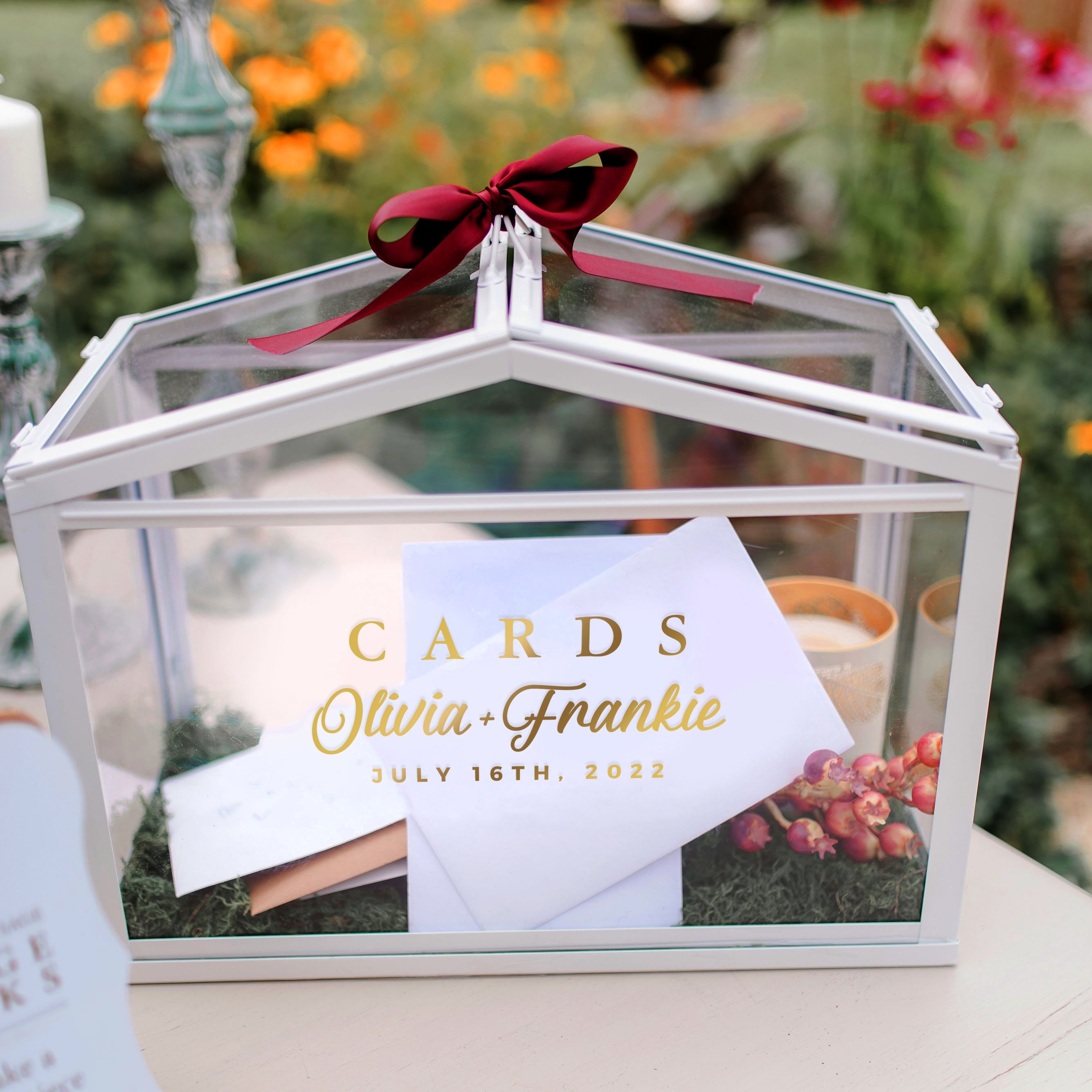 Custom Card Box Vinyl Decal Sticker for Wedding Cards and - Etsy