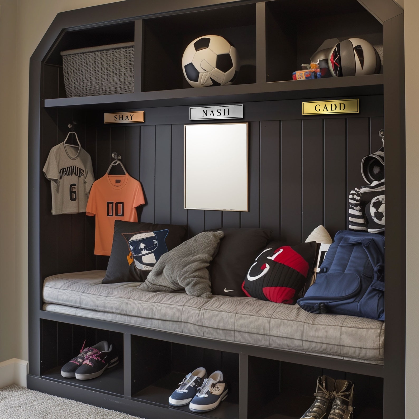 Custom Cubby Nameplate, Personalized Varsity Gym Locker Labels ...