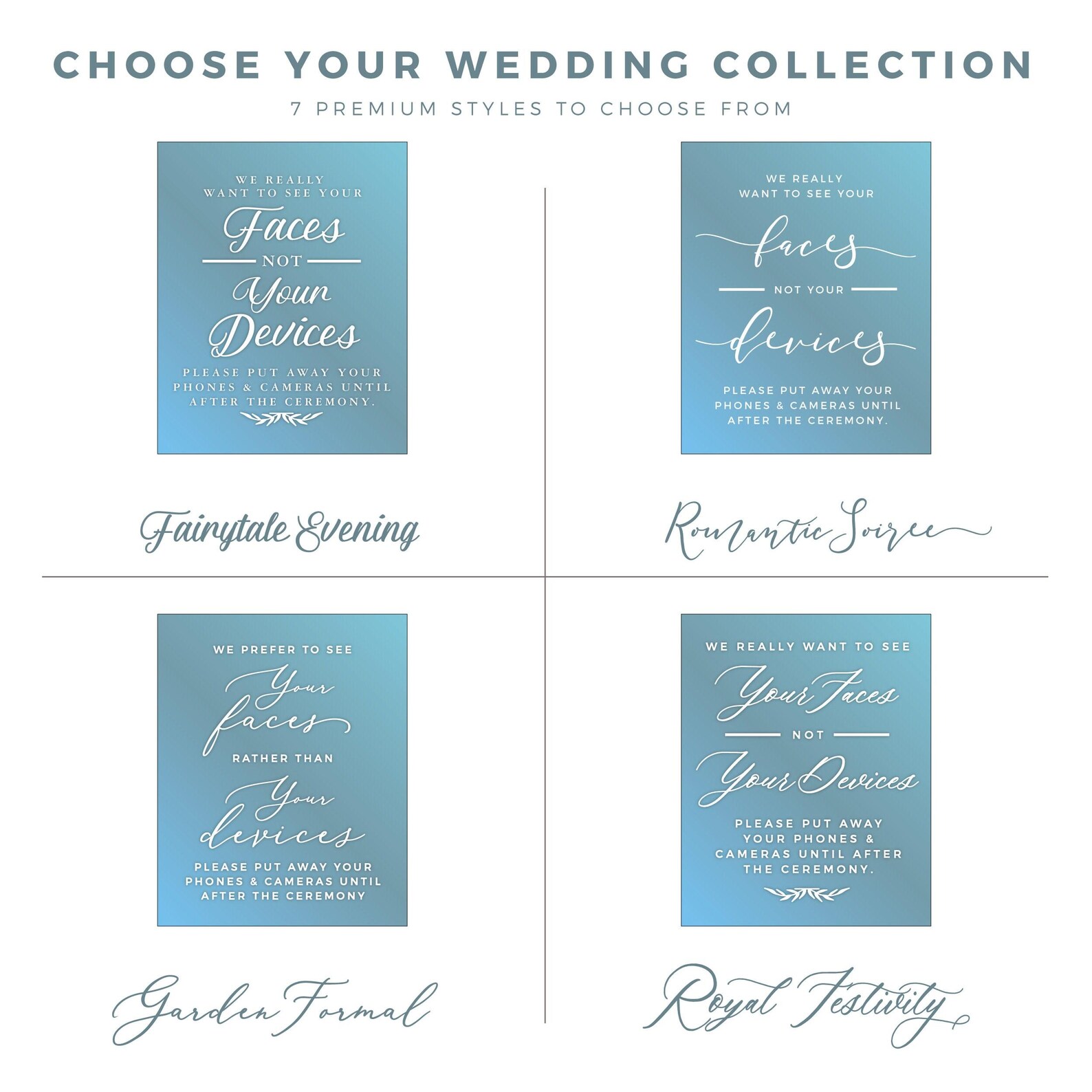 Unplugged Ceremony Vinyl Decal Sticker, DIY Wedding Decor, Custom ...