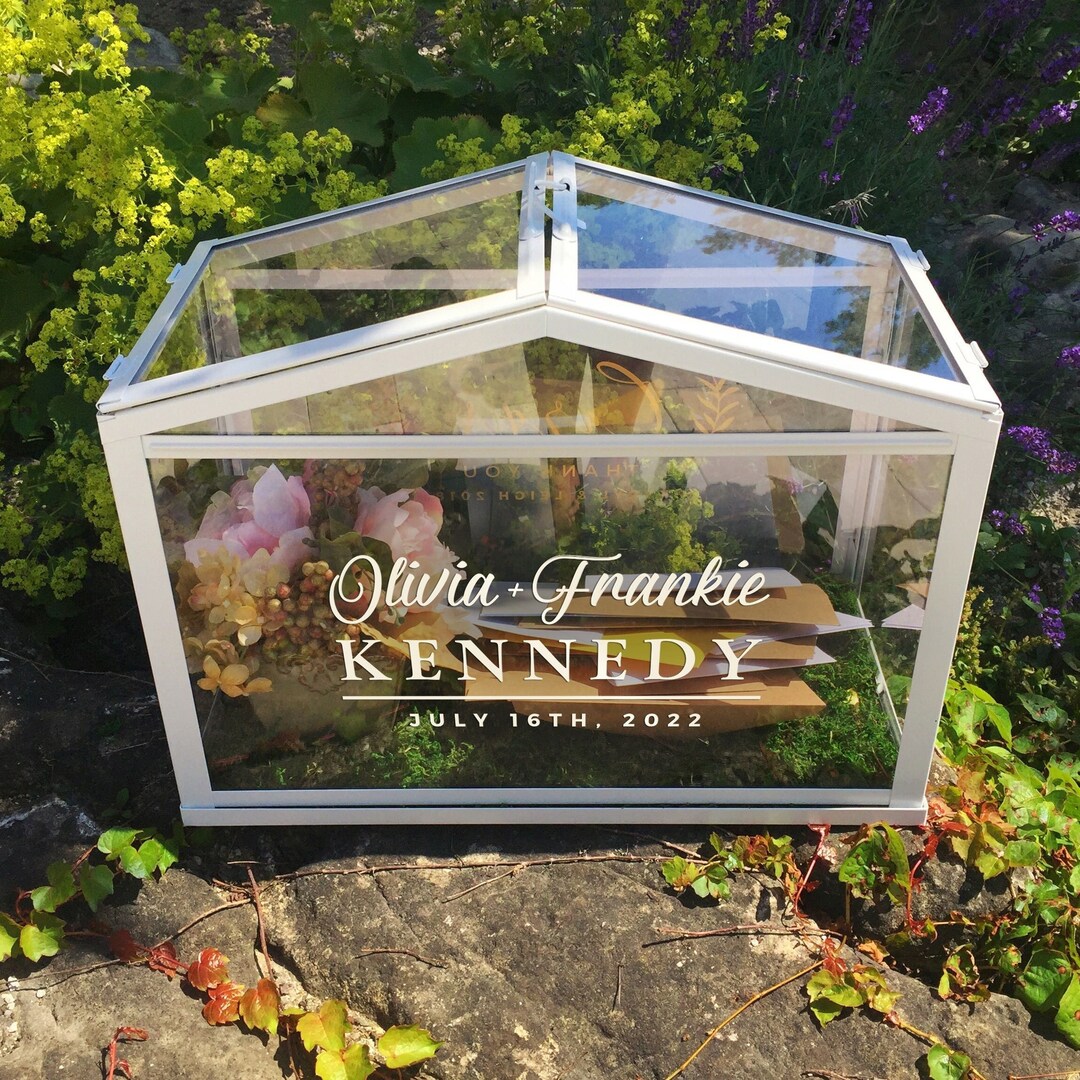 Custom Card Box Vinyl Decal Sticker for Wedding Cards and Gifts Table ...