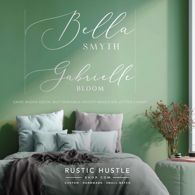Custom Cursive Name Vinyl Wall Decal: Kids Room Decor - Etsy