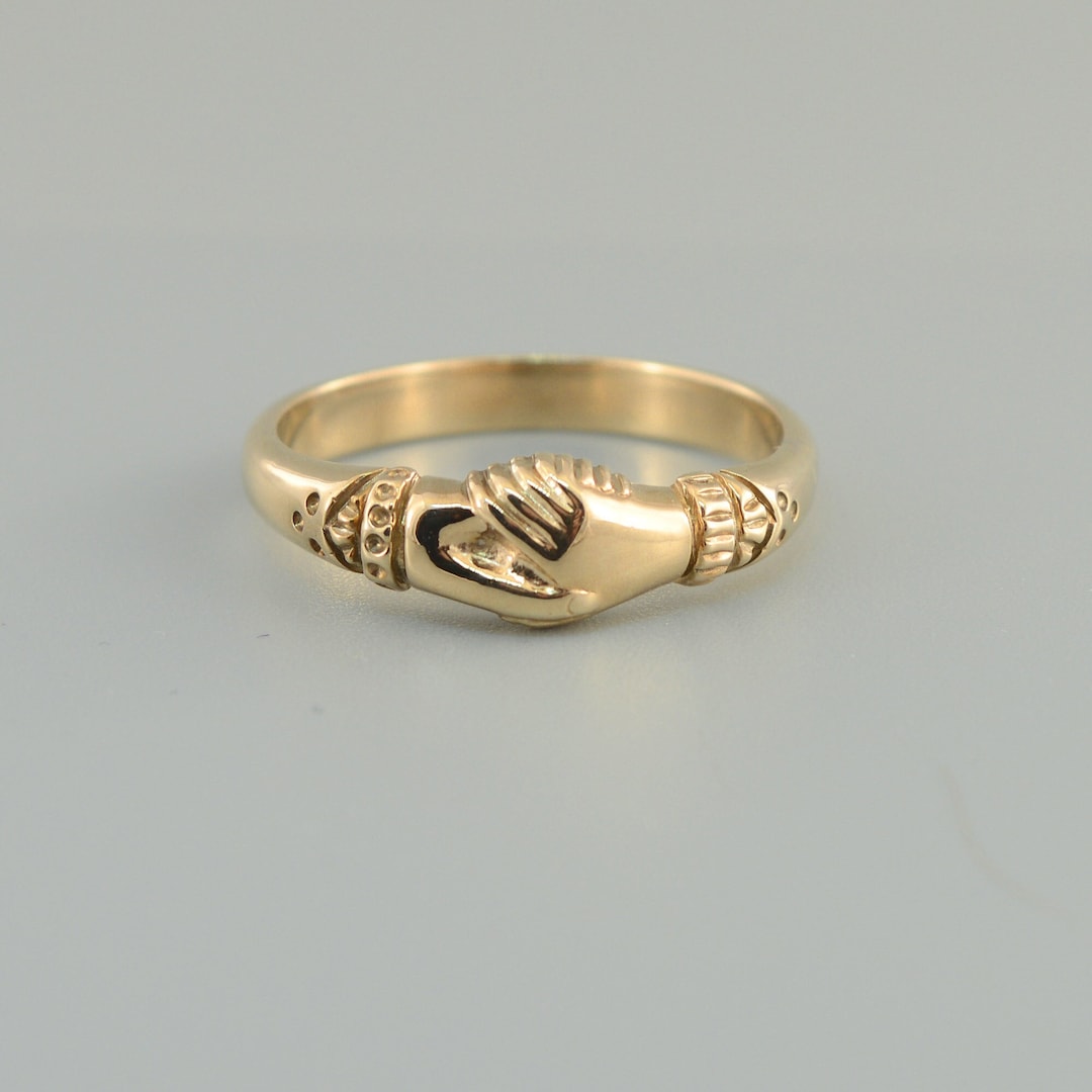 Traditional Fede Ring Made to Your Size in 9ct Gold - Etsy