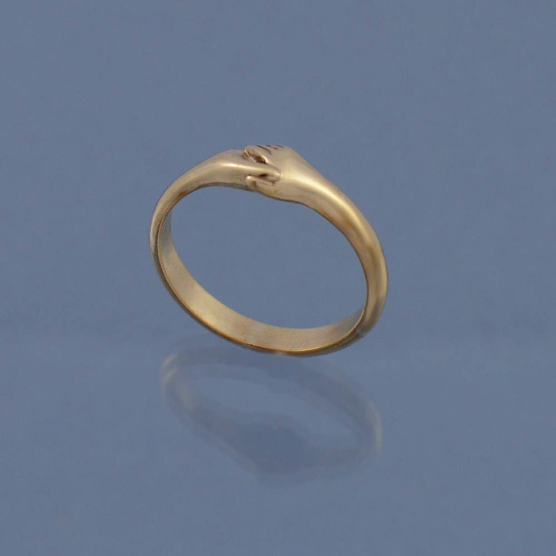 Plain Gold Fede Handshake Friendship Ring Available in 9ct | Etsy