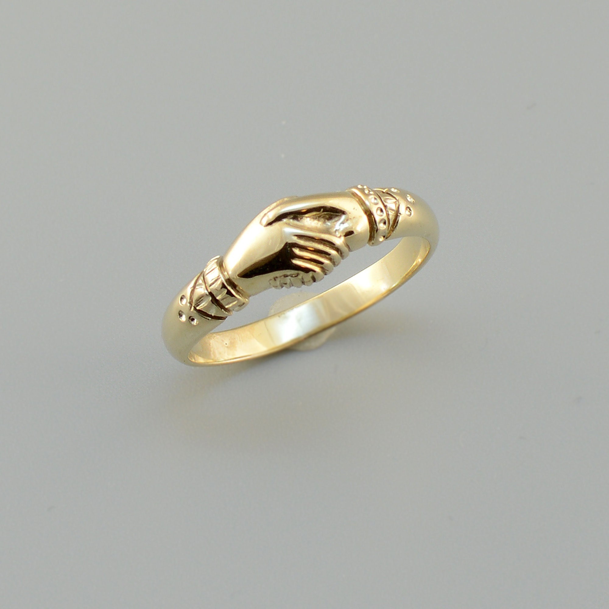 Traditional Fede Ring Made to Your Size in 9ct Gold - Etsy UK