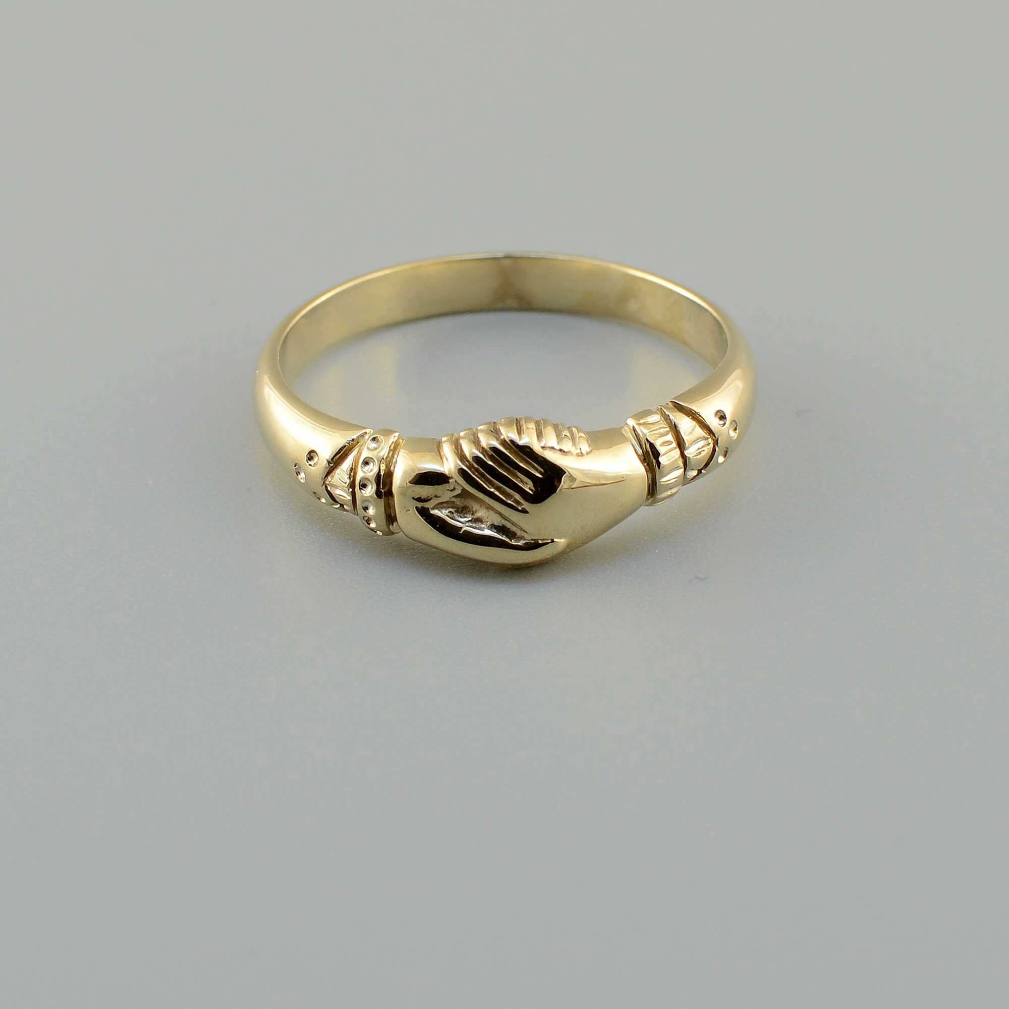 Traditional Fede Ring Made to Your Size in 9ct Gold - Etsy