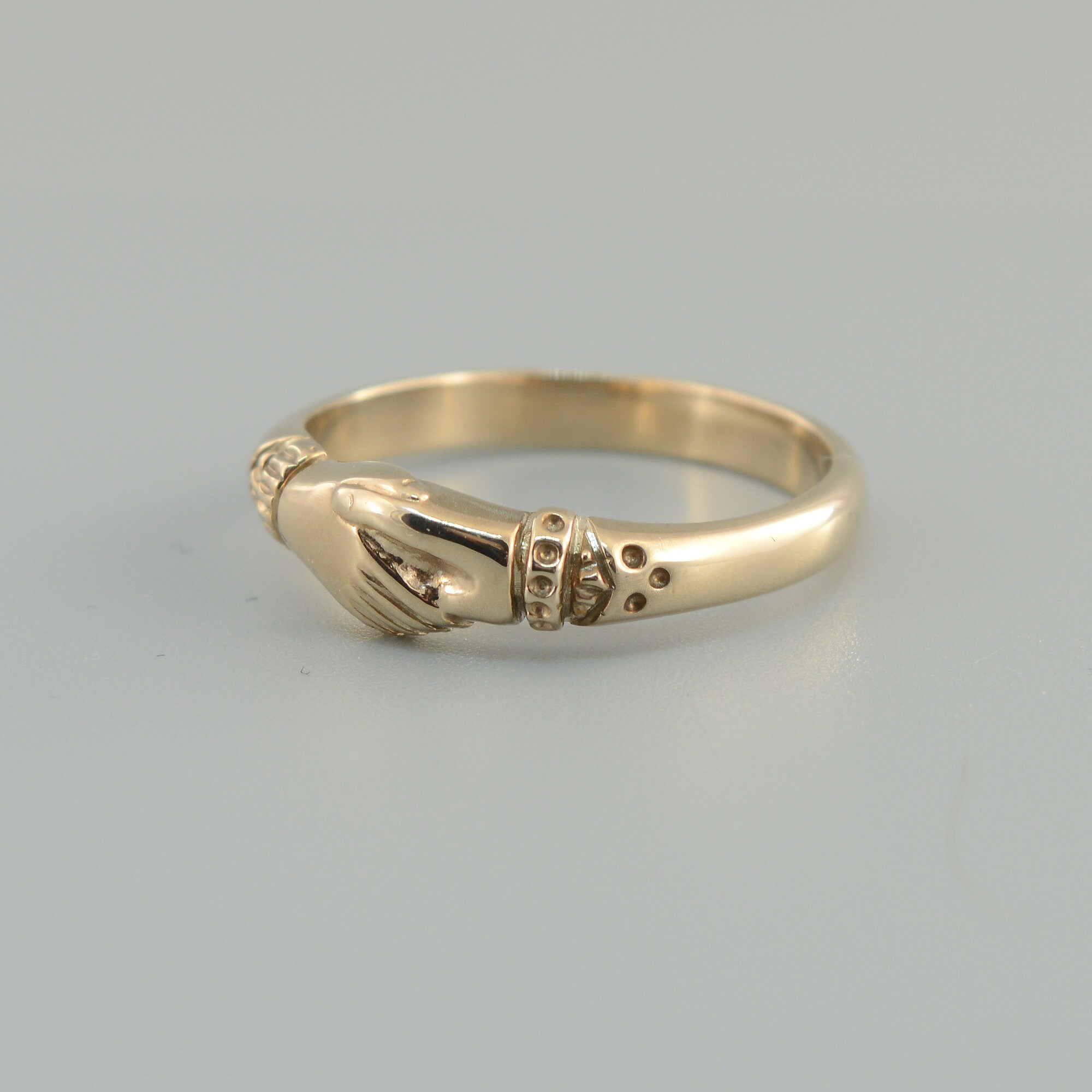 Traditional Fede Ring Made to Your Size in 9ct Gold - Etsy