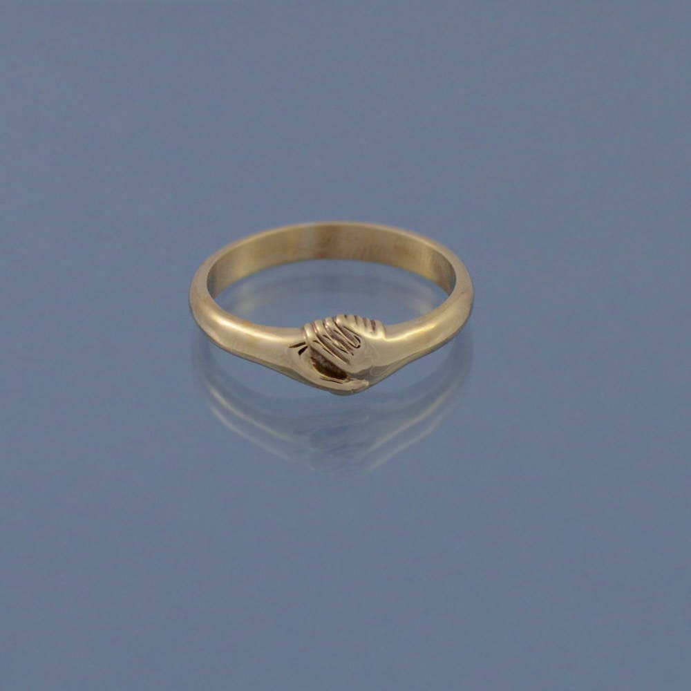 Plain Gold Fede Handshake Friendship Ring Available in 9ct | Etsy