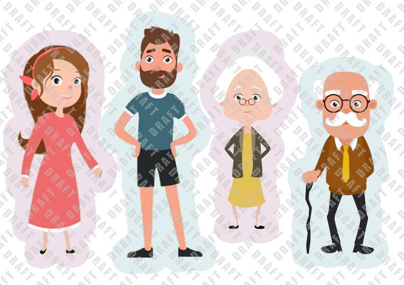 12 Palfish Family Members Cut-outs Inc. Paul, Shelly, Phil, Mother ...