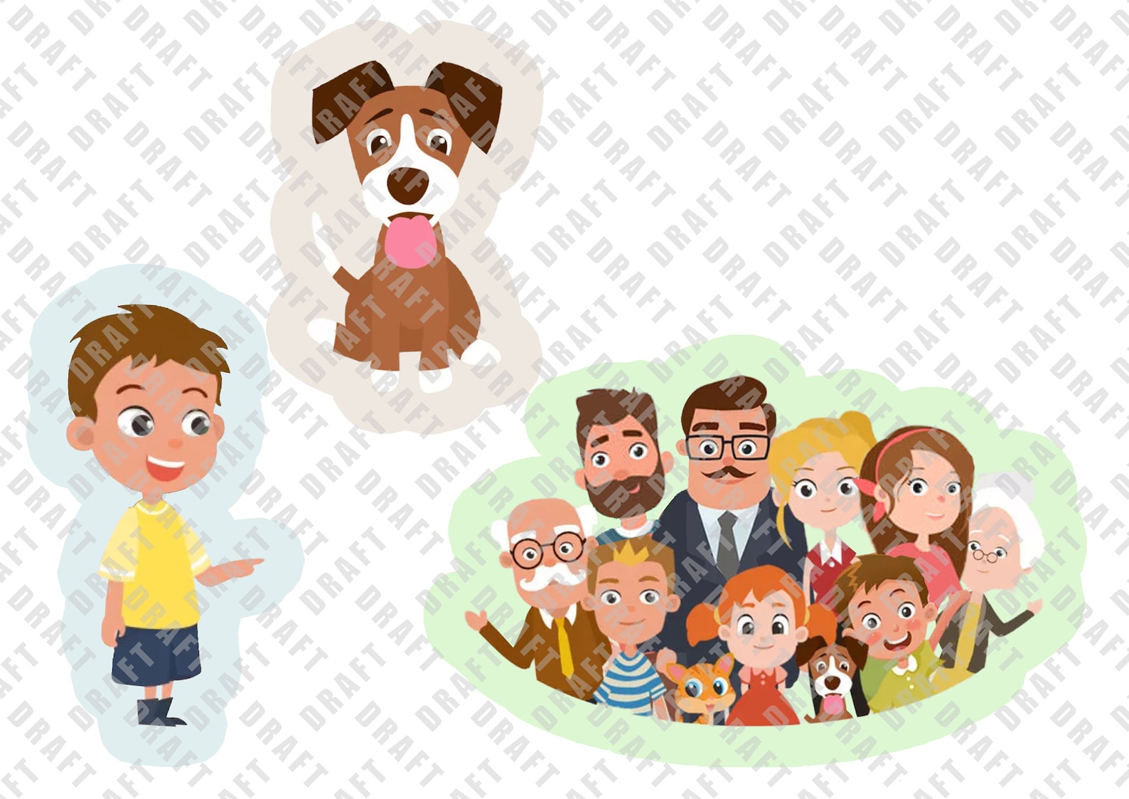 12 Palfish Family Members Cut-outs Inc. Paul, Shelly, Phil, Mother ...