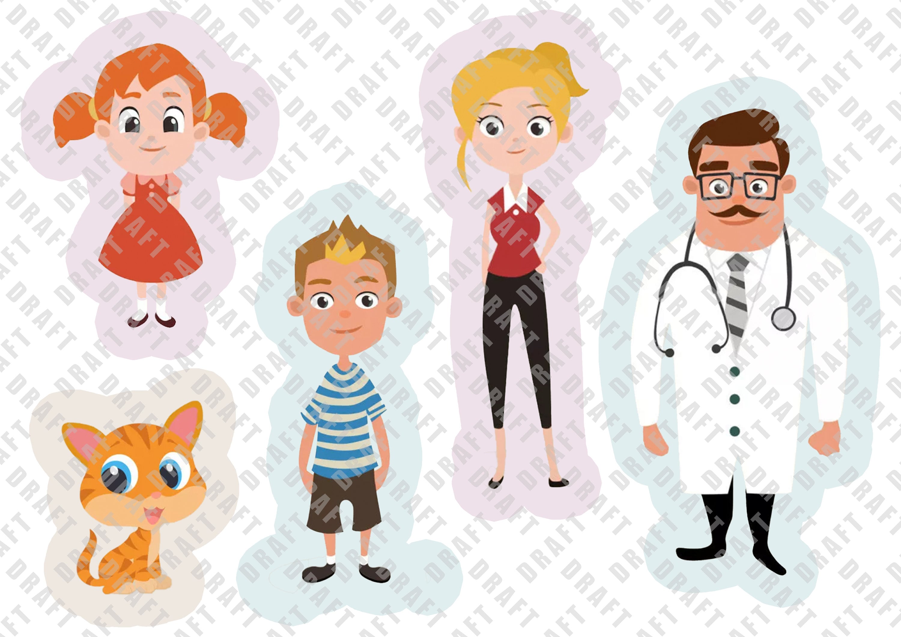 12 Palfish Family Members Cut-outs Inc. Paul, Shelly, Phil, Mother ...