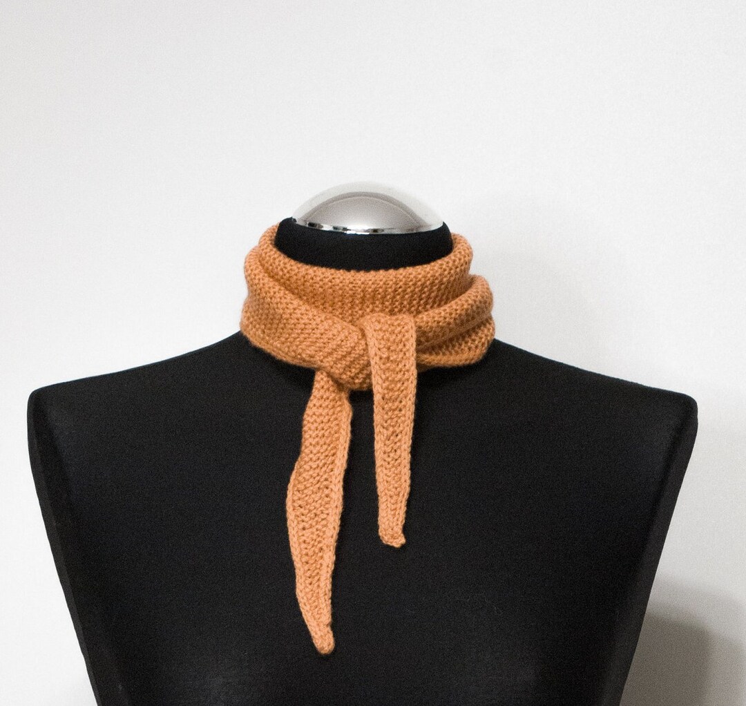 Persimmon Scarf for Women, Small Triangle Wool Scarf Mini, Merino Wool ...