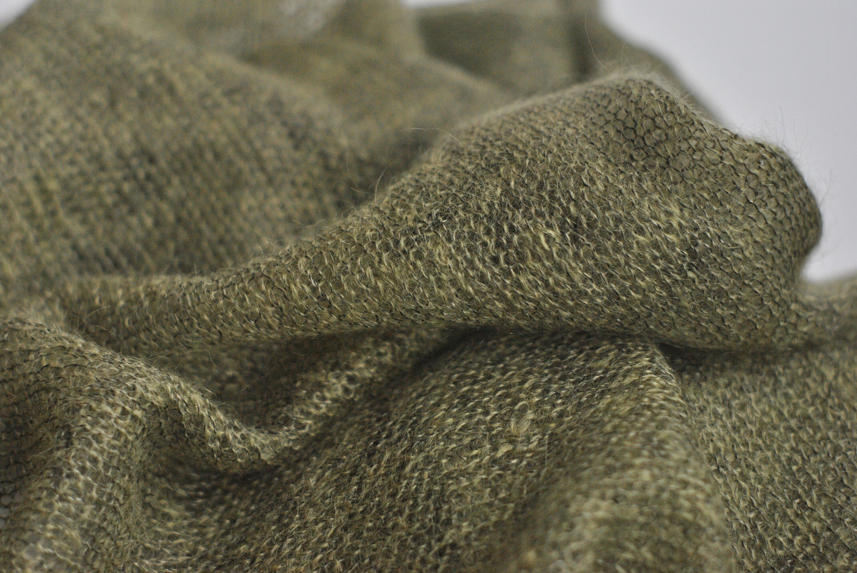 Khaki Mohair Scarf Knitted Wrap Women's Scarf - Etsy UK