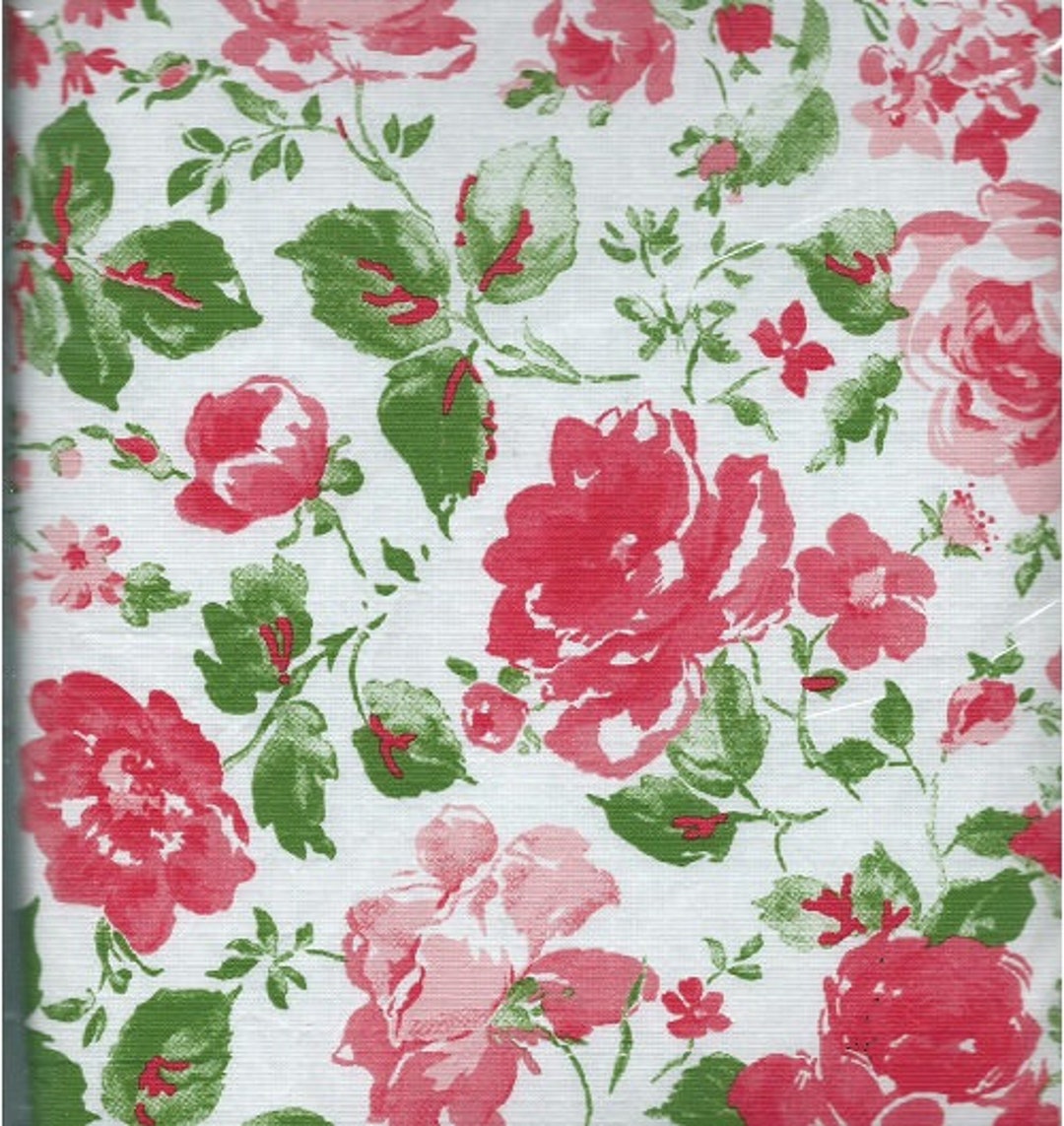 Ramona Flower Peva Tablecloth With Flannel Back - Etsy