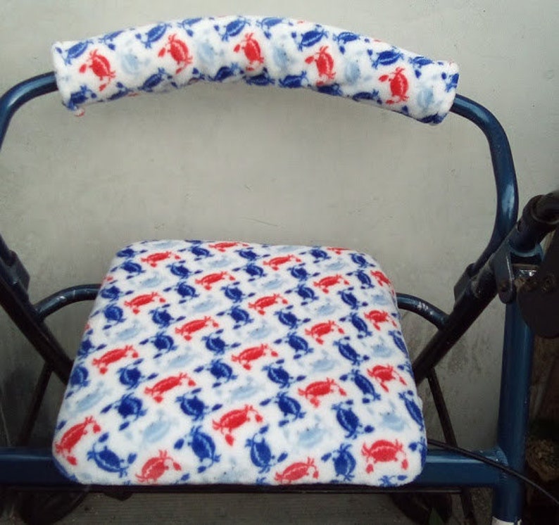 Fleece Rollator Walker Seat Cover or Bar Cover or (seat Cover and Bar ...