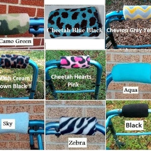 Fleece Padded Hand Grip Covers Walker Rollater Walking Cane Crutch ...