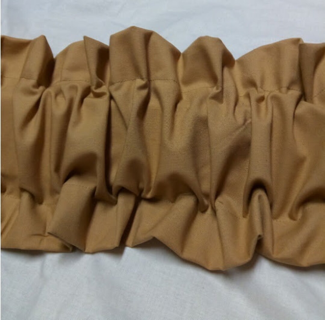 Ruffle Sleeve Window Curtain Valance Sugar Brown - Etsy