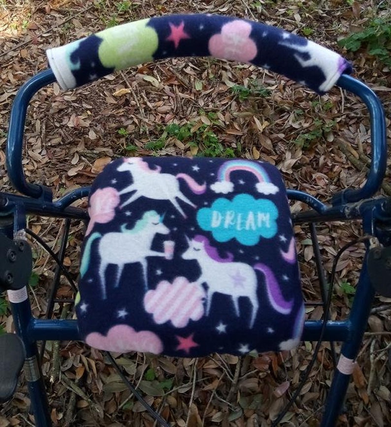 Fleece Rollator Walker Seat Cover or Bar Cover or (seat Cover and Bar ...
