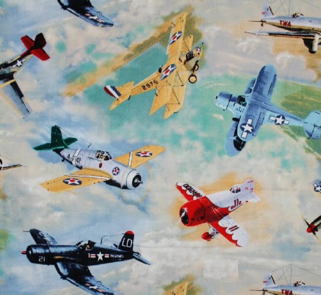 Rod Pocket Window Valance Airplane War Navy Military - Etsy