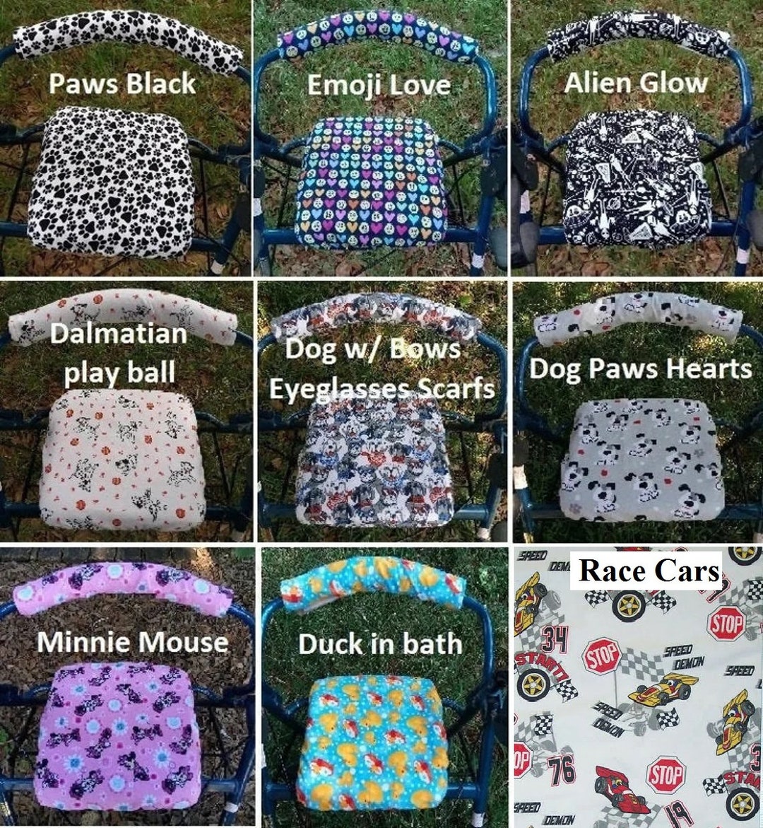 Flannel (stock EBT 0013) Rollator Walker Seat Cover Bar Cover Emoji ...