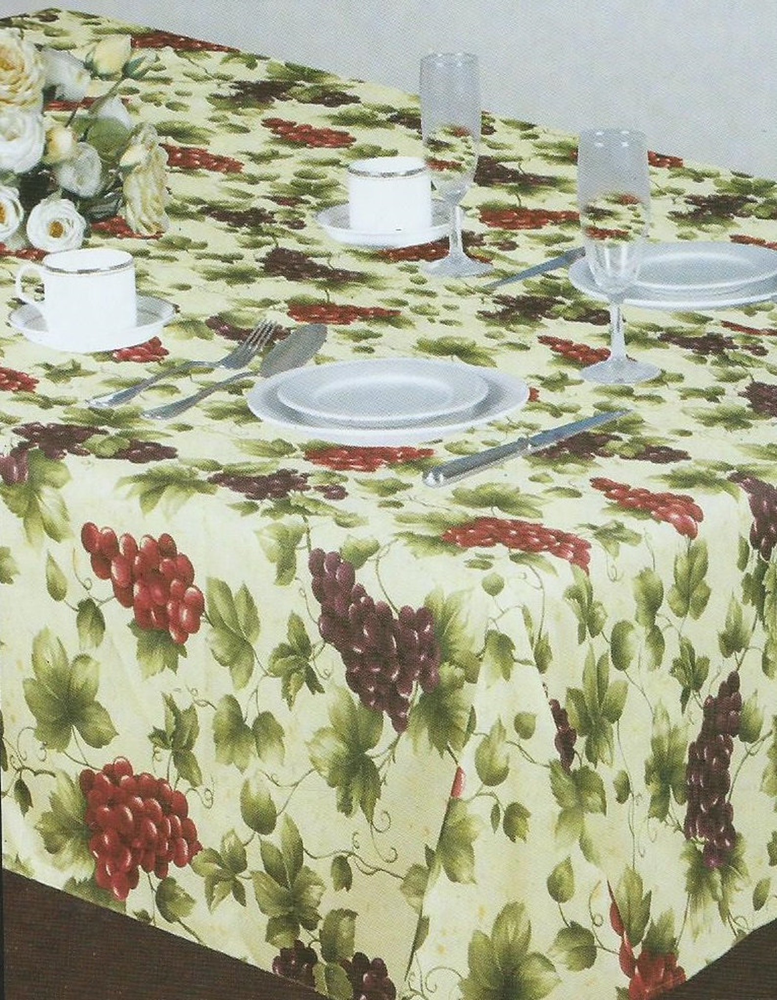 Fabric Tablecloth Grape Fruit - Etsy