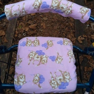 Flannel Rollator Walker Seat Cover Bar Cover Paws Hearts - Etsy