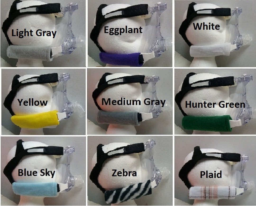 Fleece CPAP Mask Straps Cover White Yellow Pink Gray Blue Eggplant - Etsy