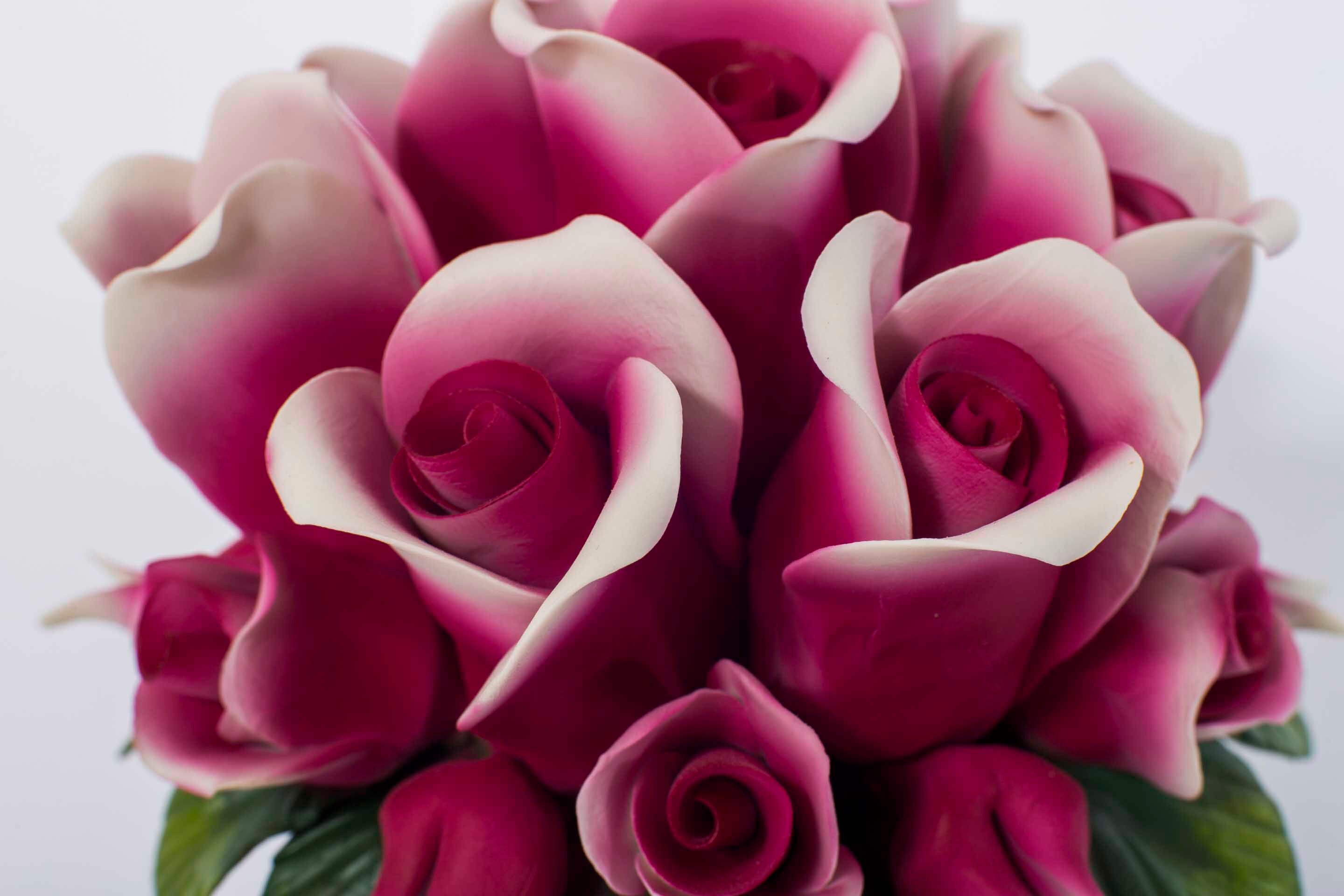 Roses Capodimonte Porcelain Centerpiece Made by Hand in Our - Etsy ...