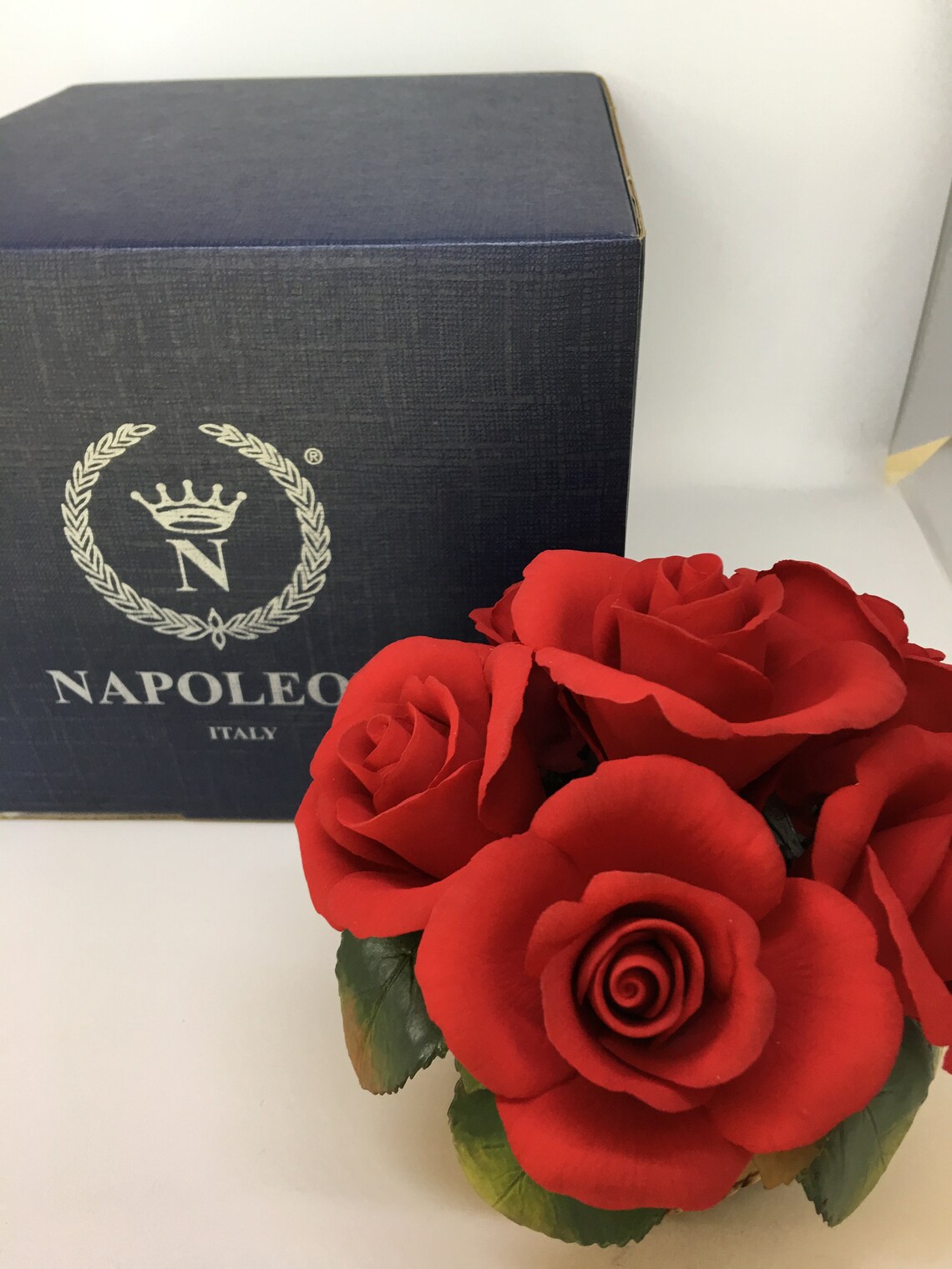 Capodimonte Handmade Porcelain Red Roses Produced by Our - Etsy