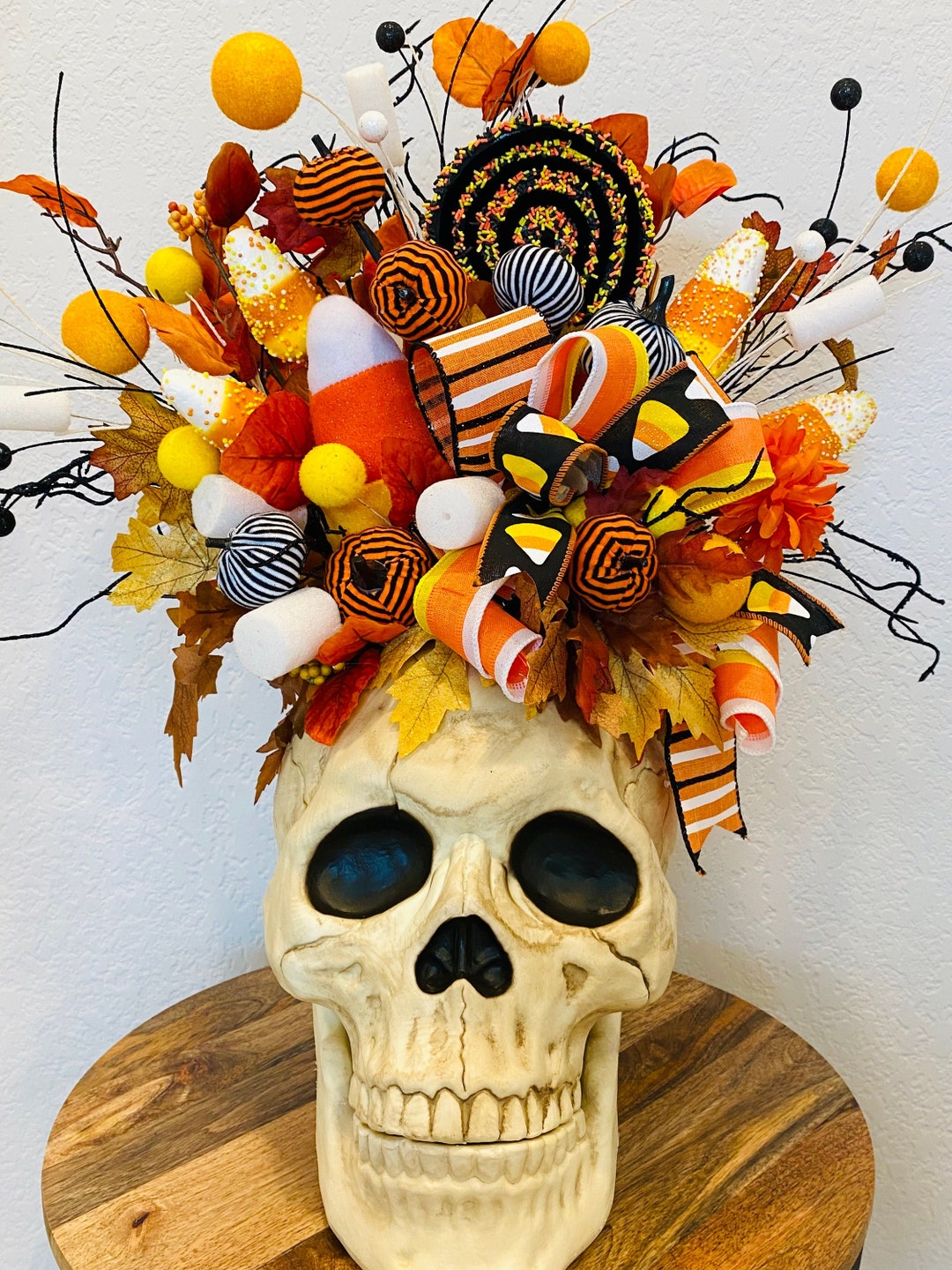 Halloween Centerpiece Skull Decoration Halloween Table - Etsy