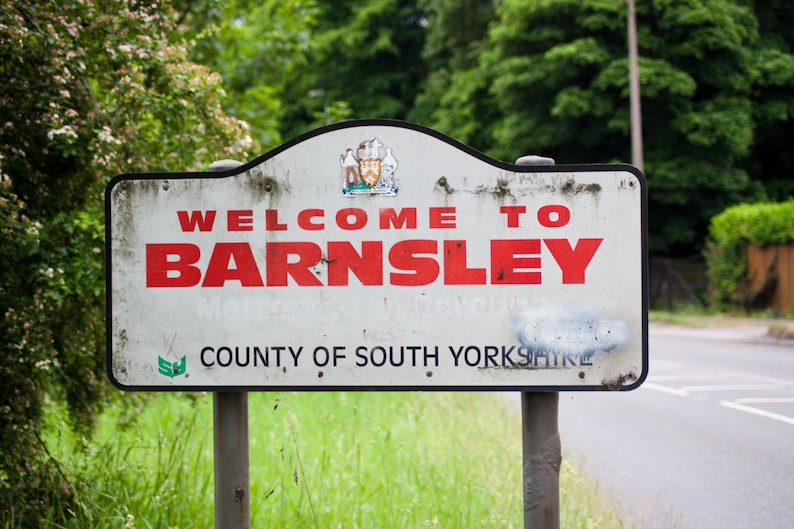 Welcome to Barnsley, Yorkshire Road Sign. Distressed Sign Print. - Etsy