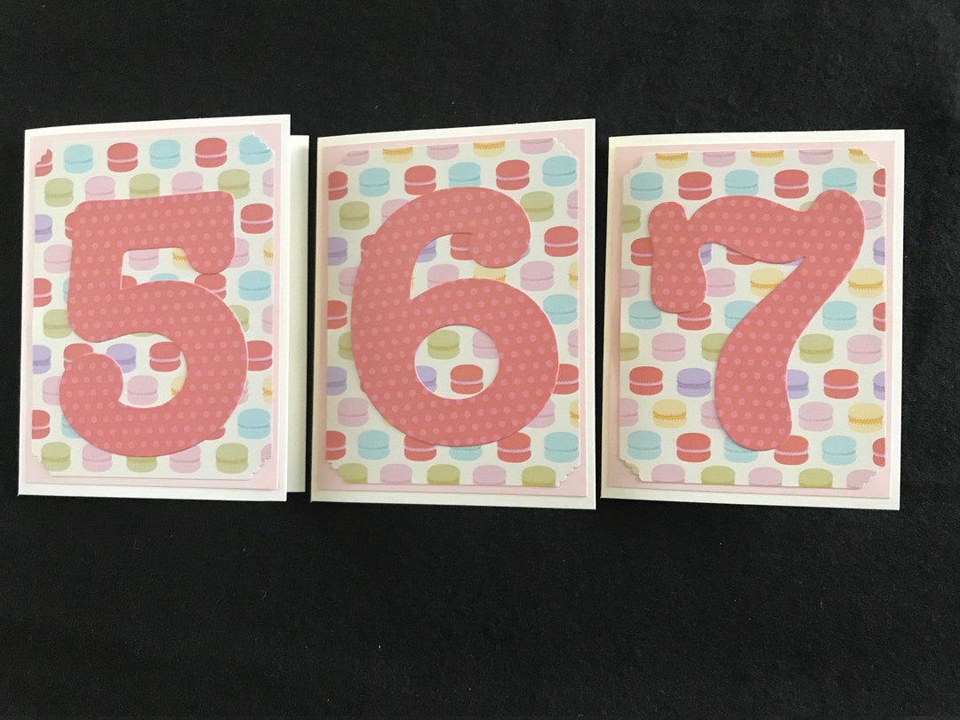 Handmade Number Birthday Card - Etsy