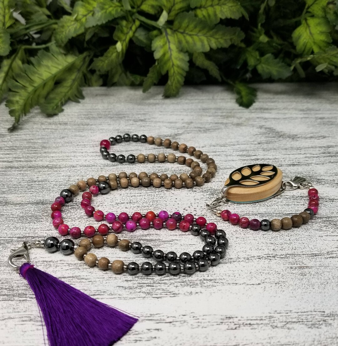 Strength Bundle Set Mala Necklace & Bracelet Handcrafted Wellness ...