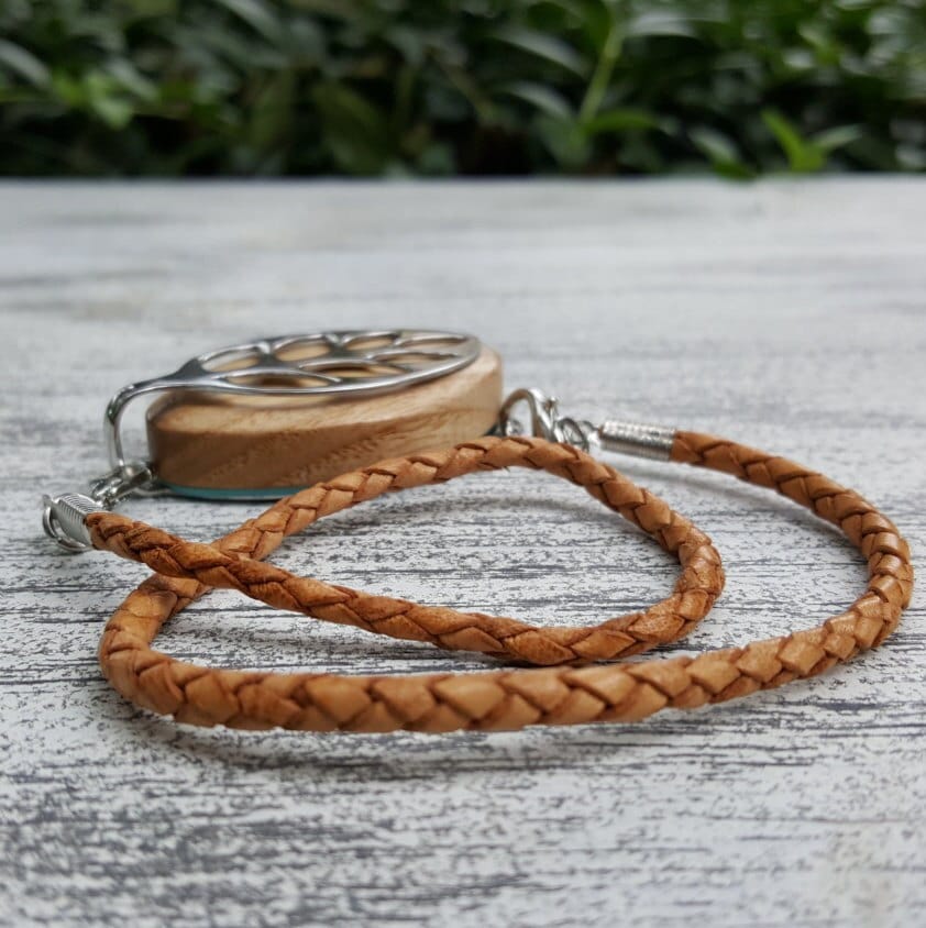 Natural Leather Bolo Wrap Bracelet | Handcrafted Wellness Jewelry for ...